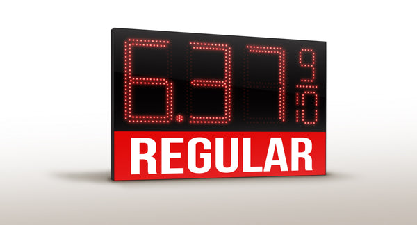 Versatile Range LED Gas Station Digit Signs: 10" to 24" - Bright, Dura