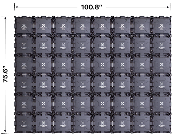 6x8 Feet Double-Sided Programmable Outdoor LED Sign with 2x8 Feet Ligh