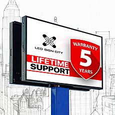 22'x6' Outdoor Programmable LED Signs Double Sided